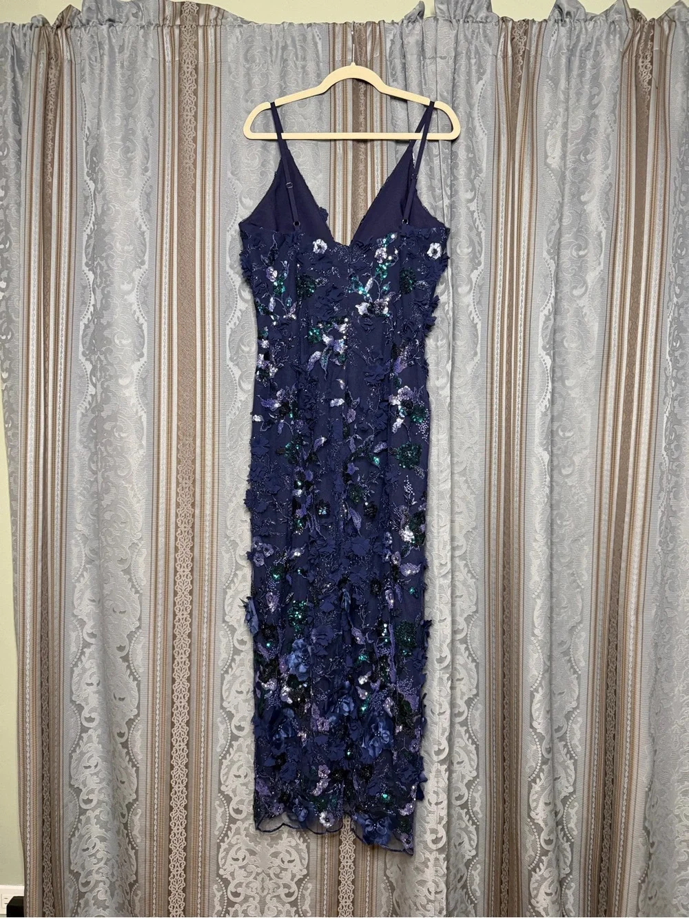 Helsi | Dresses | Helsi Nora Deep Vneck Sequin Applique Midi Dress In ...